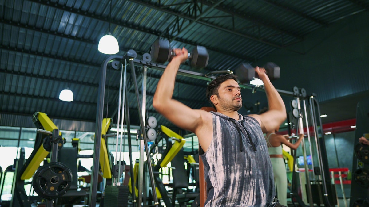 Get Started: Seated Overhead Press (Dumbbell) - Gym.com